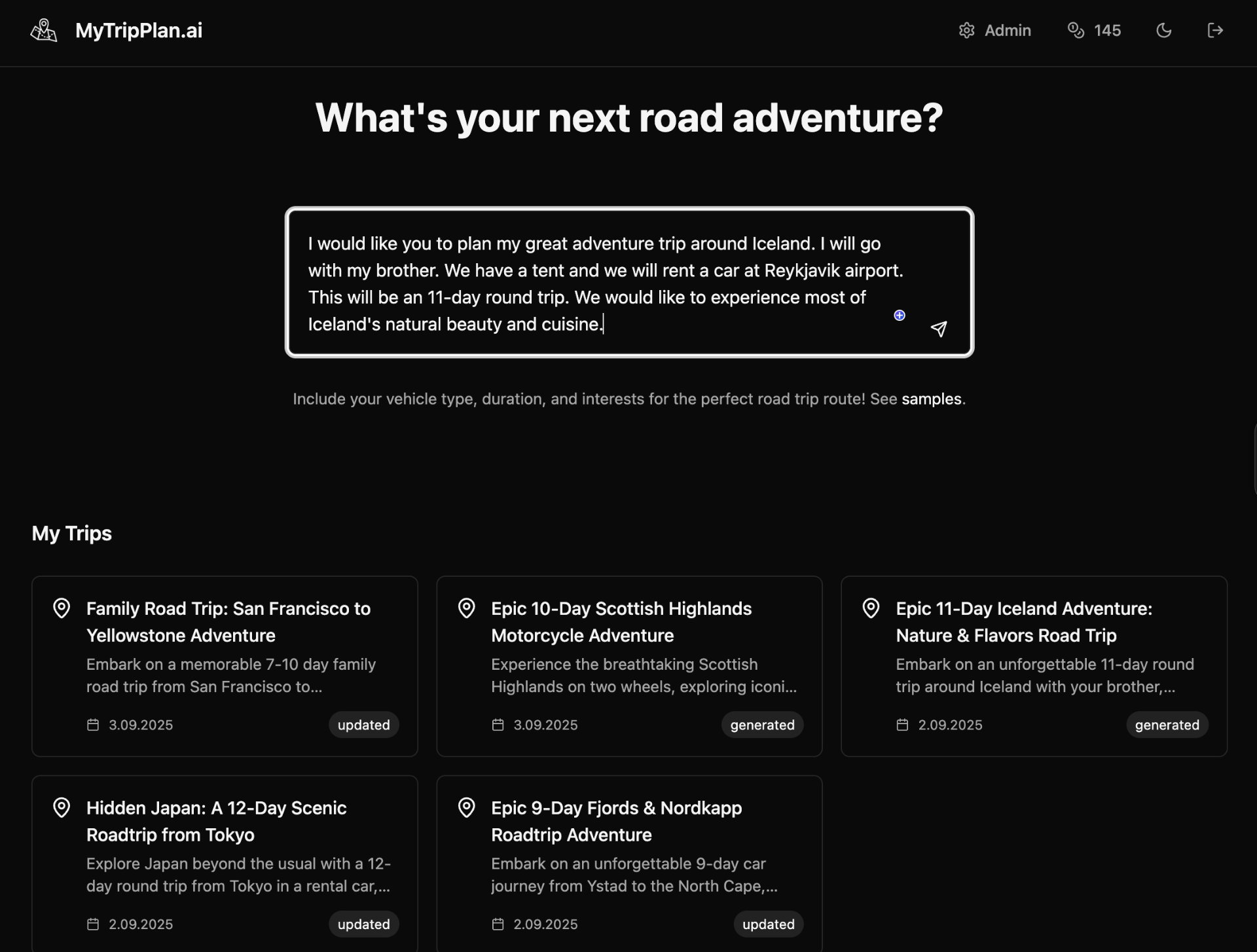 MyTripPlan.ai - AI-Powered Road Trip Planning